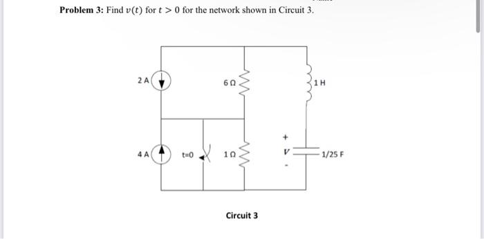 Solved Problem 1: Consider Circuit 1. Find v0(t) and vx(t) | Chegg.com