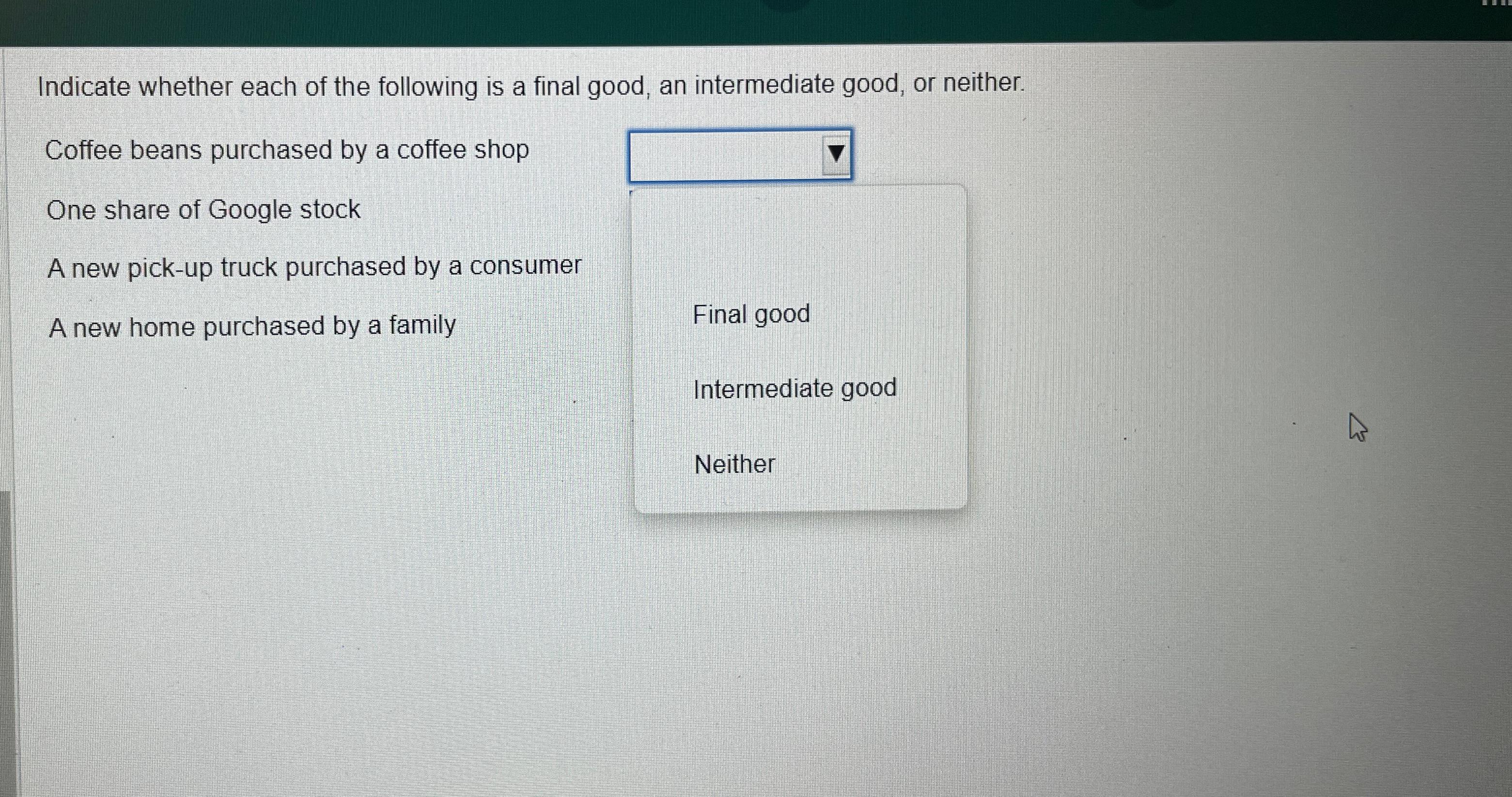 Solved Indicate whether each of the following is a final | Chegg.com