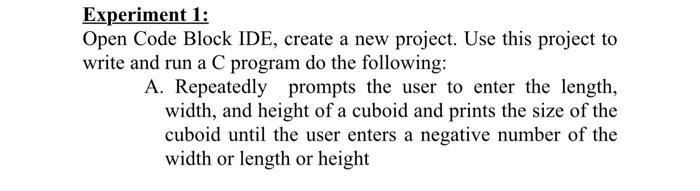 Solved Experiment 1: Open Code Block IDE, create a new | Chegg.com