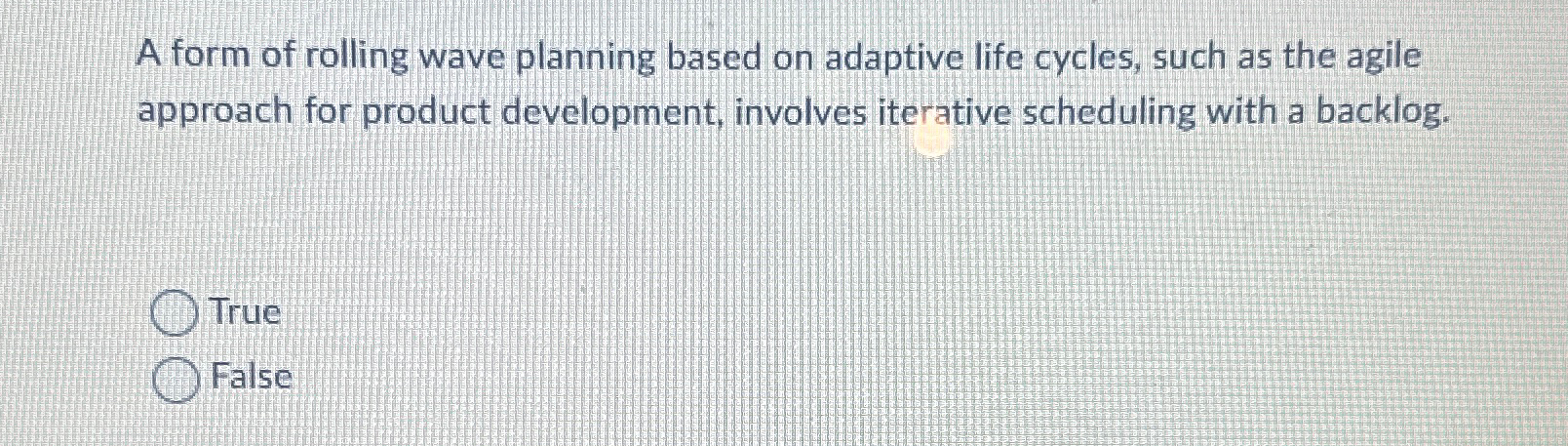 Solved A form of rolling wave planning based on adaptive | Chegg.com