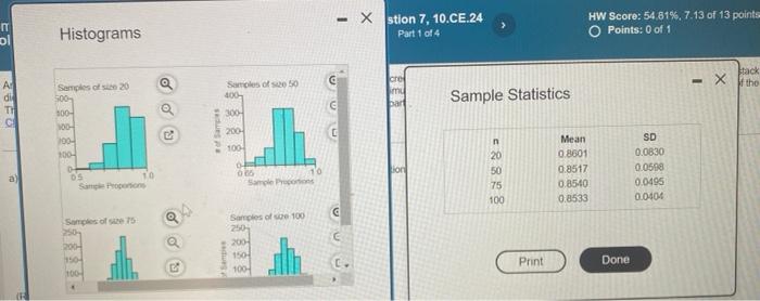 Solved What should the theoretical mean and standard | Chegg.com
