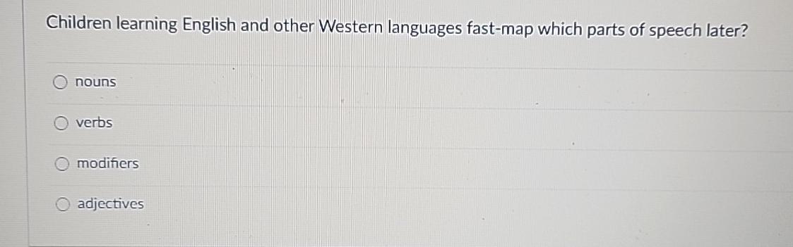 Solved Children learning English and other Western languages | Chegg.com