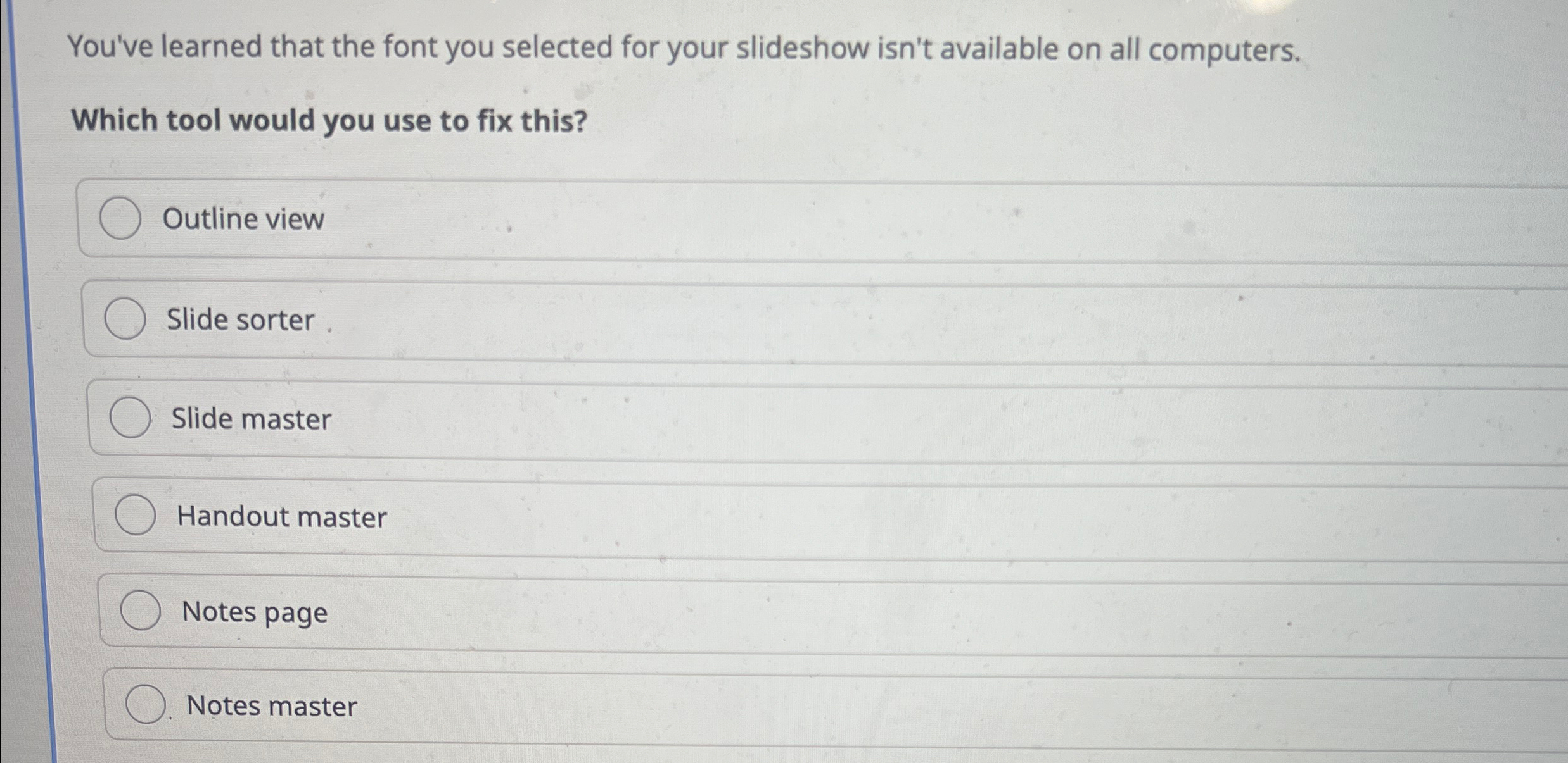 Solved You've learned that the font you selected for your | Chegg.com