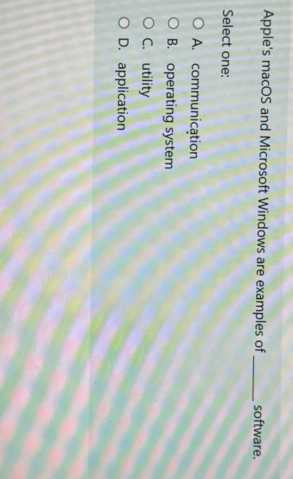 Solved Apple's macOS and Microsoft Windows are examples of | Chegg.com