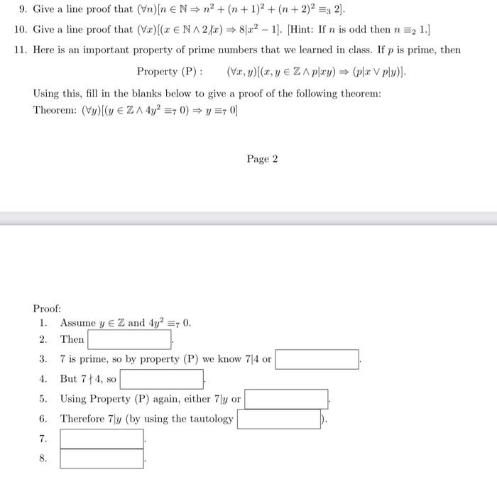 Solved 9. Give a line proof that | Chegg.com