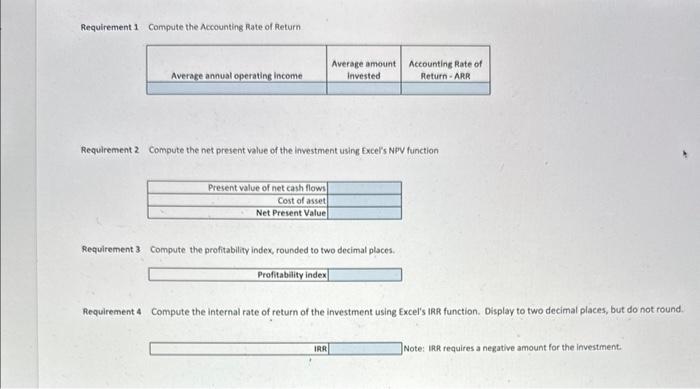 Solved Chapter 26 Using Excel P26-39 Using Excel for capital | Chegg.com