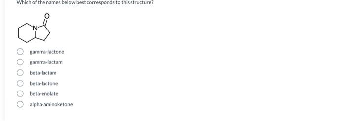 Solved Which of the names below best corresponds to this | Chegg.com