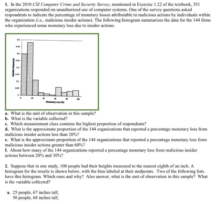 Solved 1. In the 2010 CSI Computer Crime and Security | Chegg.com