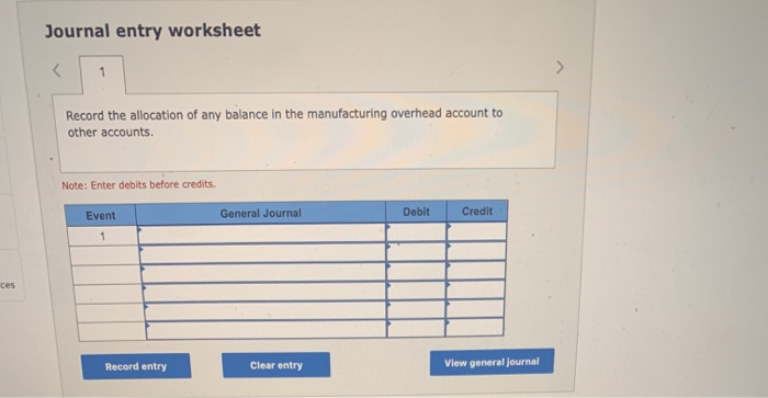 Solved Exercise 3-8 Applying Overhead; Journal Entries; | Chegg.com