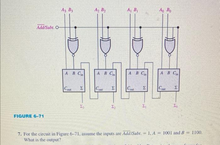 7. For the circuit in Figure 6-71, assume the inputs | Chegg.com