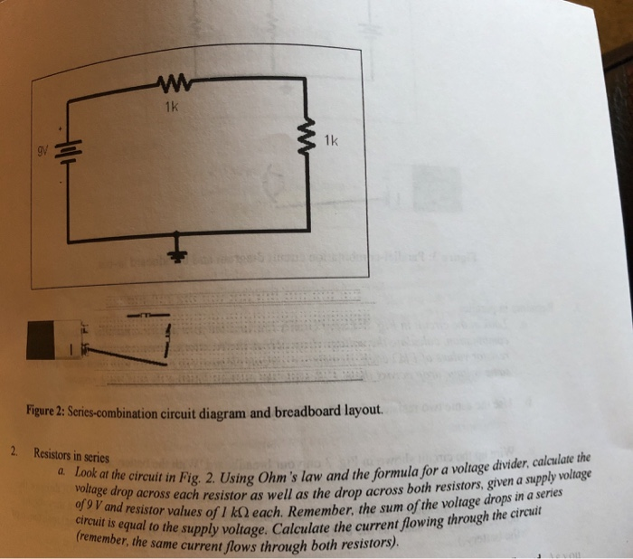 Solved w Figure 2: Series-combination circuit diagram and | Chegg.com
