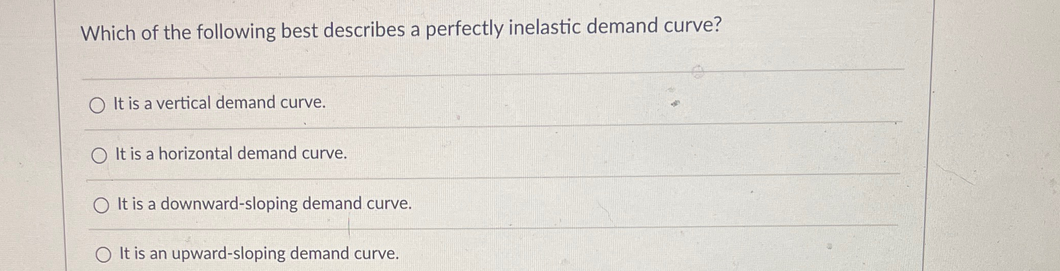 Solved Which of the following best describes a perfectly | Chegg.com