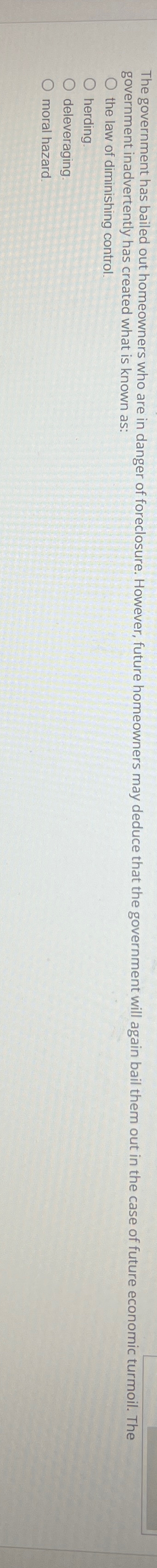 Solved government inadvertently has created what is known | Chegg.com