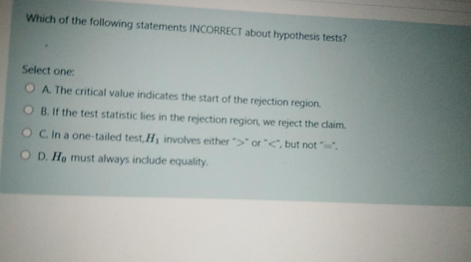 Solved Which of the following statements INCORRECT about | Chegg.com