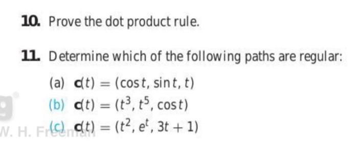 Solved 10. Prove the dot product rule. 11. Determine which | Chegg.com