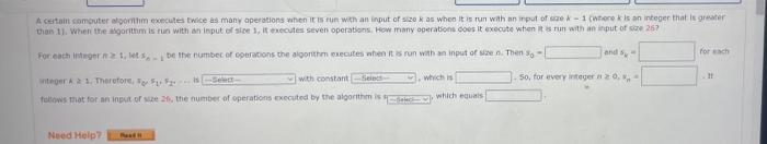 Solved A certain computer alor executes twice as many | Chegg.com