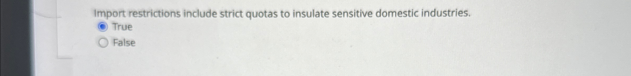 Solved Import restrictions include strict quotas to insulate | Chegg.com