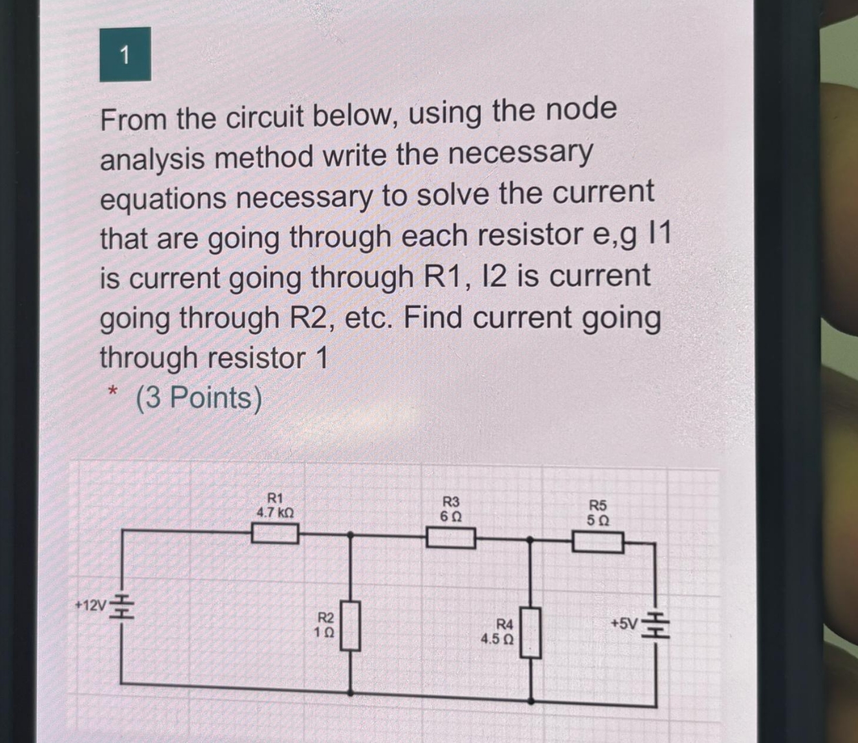 Solved 1From the circuit below, using the node analysis | Chegg.com