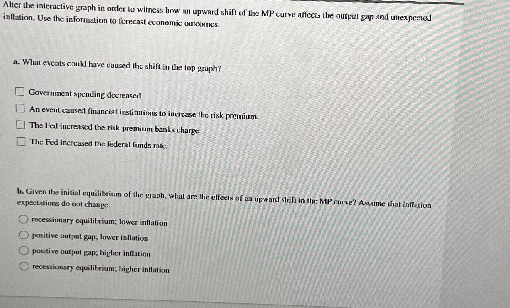 Solved Alter the interactive graph in order to witness how | Chegg.com