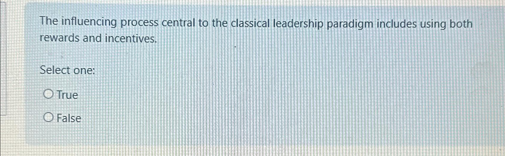 Solved The influencing process central to the classical | Chegg.com