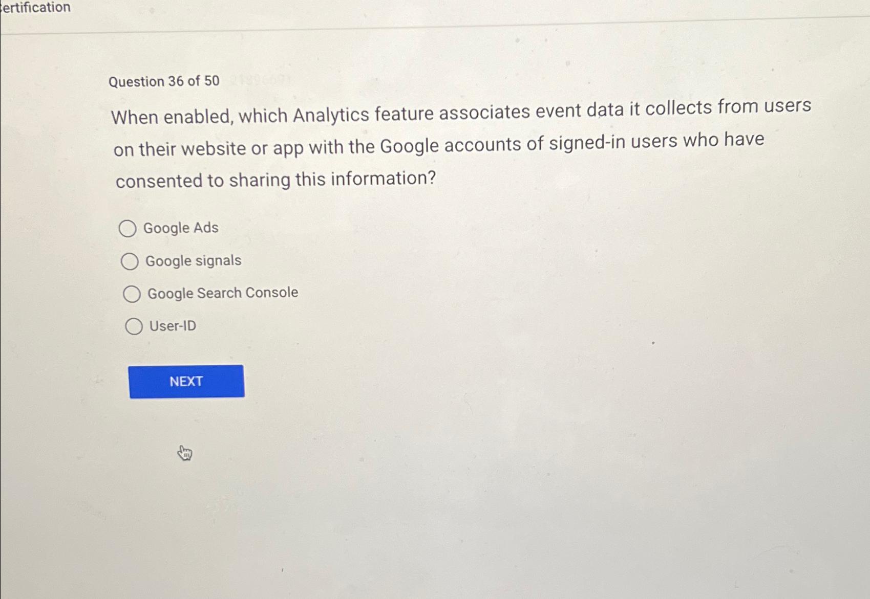 Solved ertificationQuestion 36 ﻿of 50When enabled, which | Chegg.com