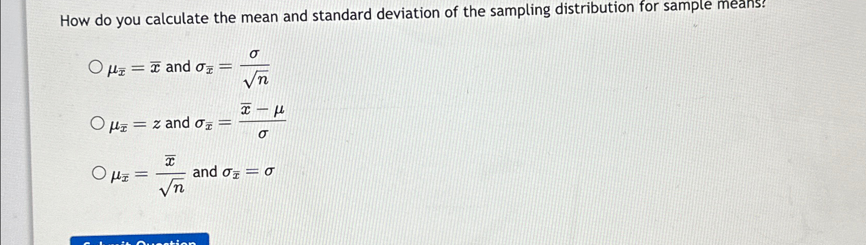 Solved How do you calculate the mean and standard deviation | Chegg.com