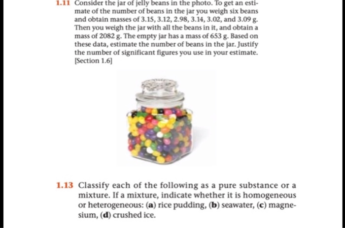 Solved 1.11 Consider the jar of jelly beans in the photo. To | Chegg.com
