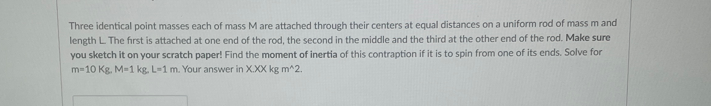 Solved Three identical point masses each of mass M ﻿are | Chegg.com