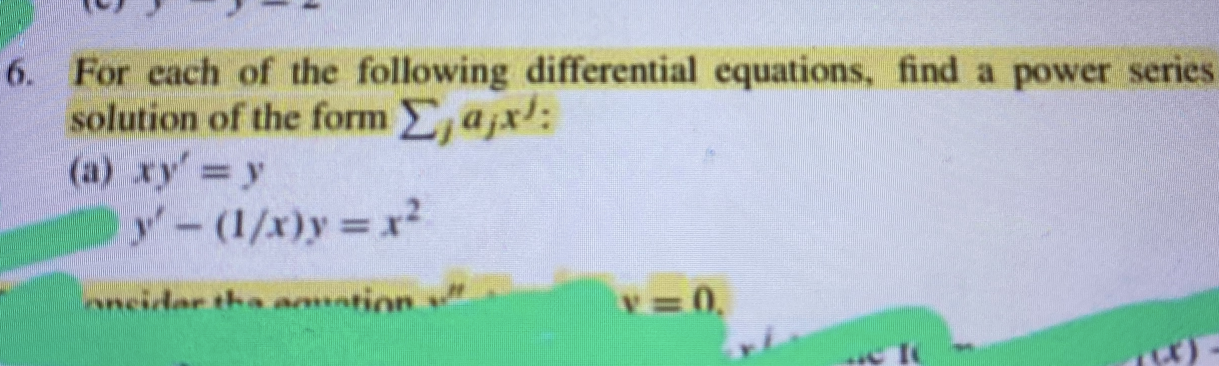 For each of the following differential equations, | Chegg.com