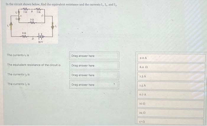 Solved In The Circuit Shown Below Find The Equivalent