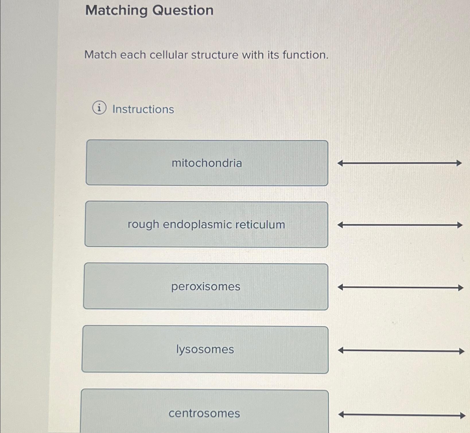 Solved Matching QuestionMatch each cellular structure with | Chegg.com