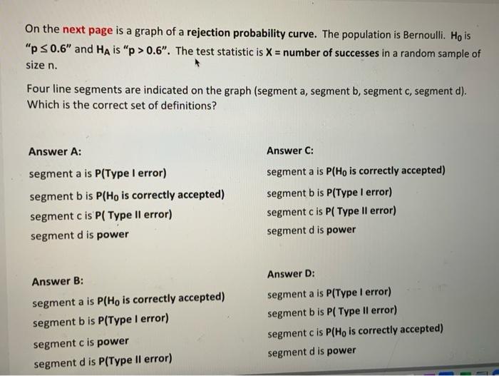 Solved on the next page is a graph of a rejection | Chegg.com