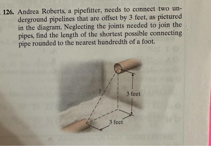 Solved 26. Andrea Roberts, a pipefitter, needs to connect | Chegg.com