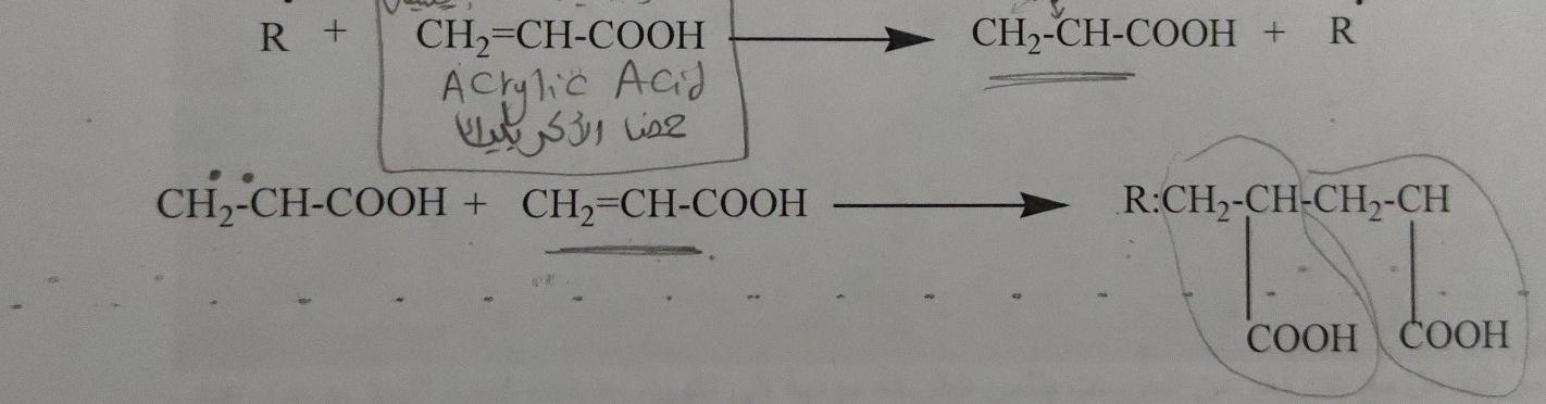 Solved R + CH2-CH-COOH + R CH2=CH-COOH Acrylic Acid عصا | Chegg.com