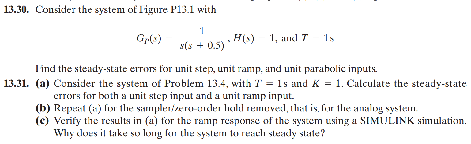 Solved 13.30. ﻿Consider the system of Figure P13.1 | Chegg.com