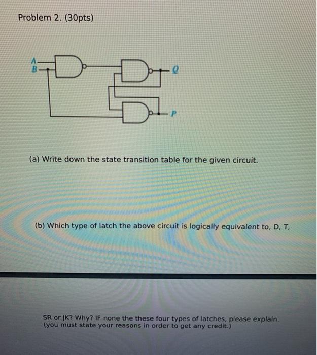 Solved Problem 2. (30pts) D 연 (a) Write down the state | Chegg.com Solved Problem 2. (30pts) D 연 (a) Write down the state | Chegg.com