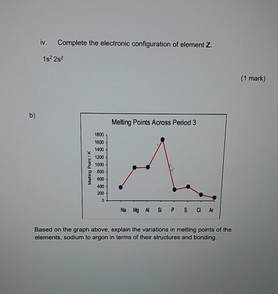 Solved 3. The fifth to eighth ionisation energies of three | Chegg.com