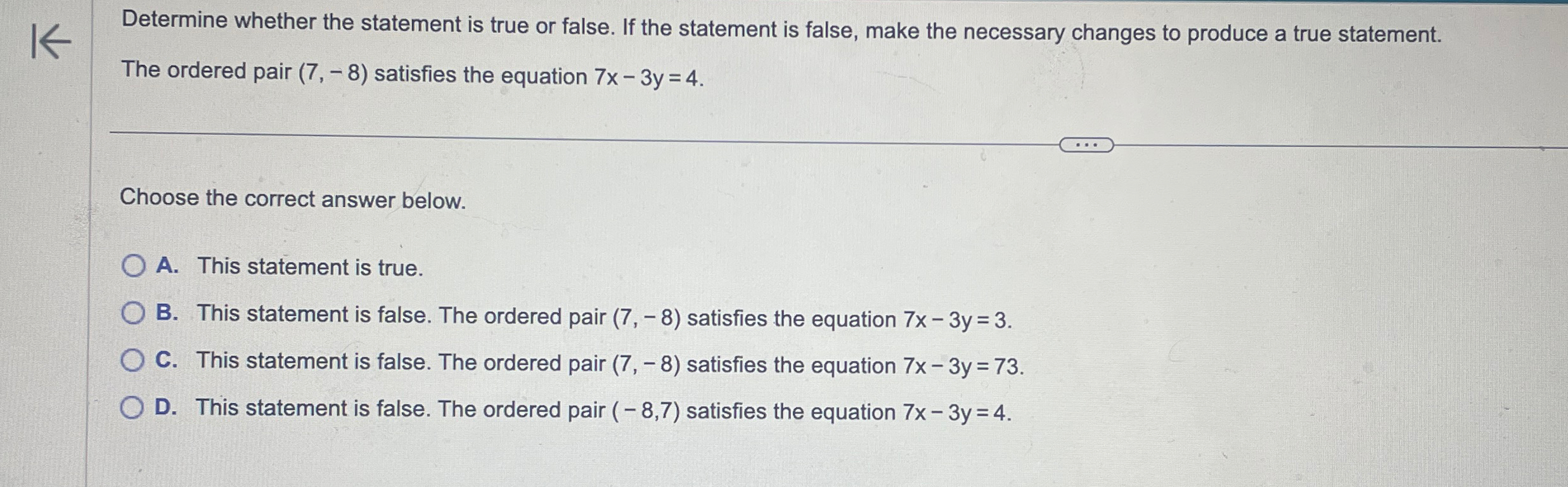 Determine whether the statement is true or false. If | Chegg.com