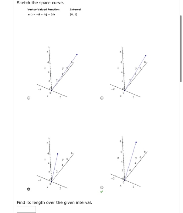 Solved Sketch the space curve. Vector-Valued Function () -- | Chegg.com