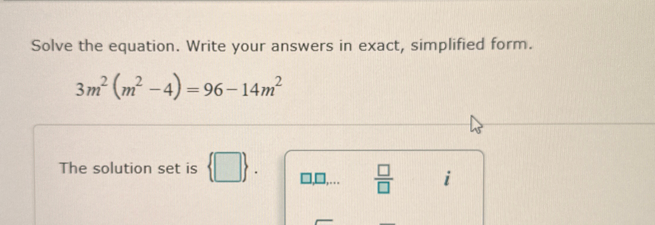 Solved Solve the equation. Write your answers in exact, | Chegg.com