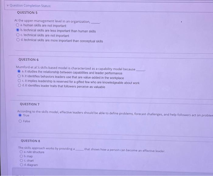 Solved Question Completion Status: QUESTION T CEOS who lack | Chegg.com