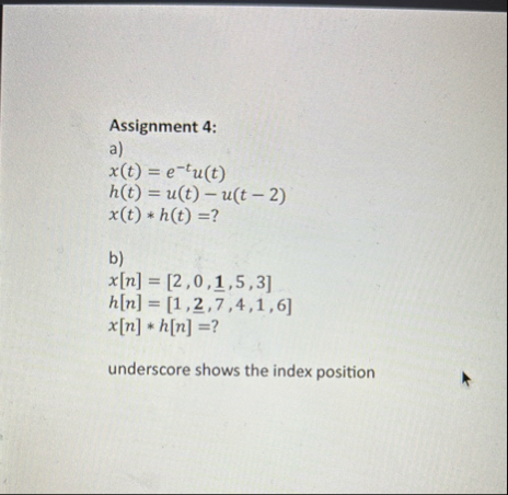Solved Assignment | Chegg.com