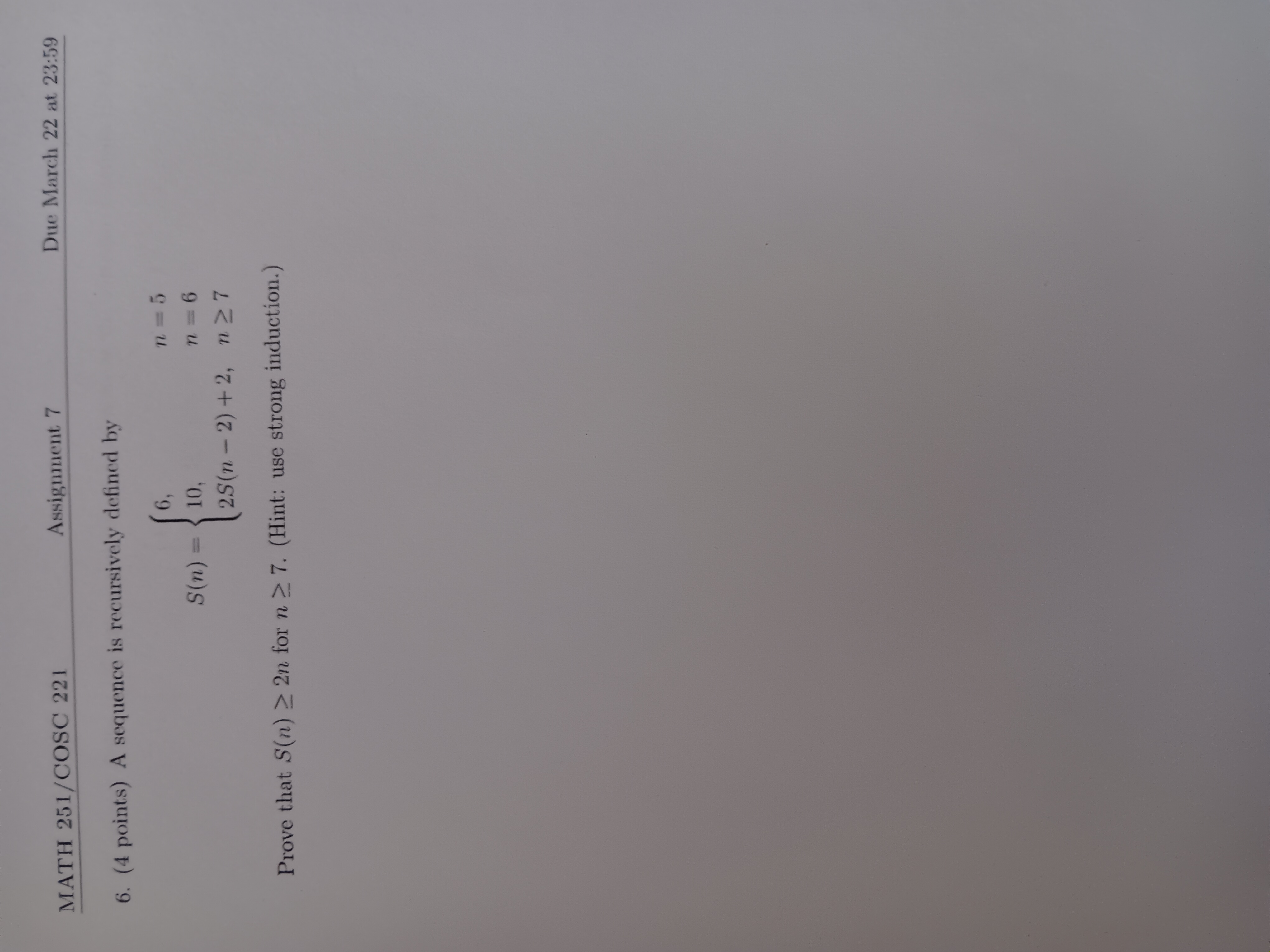 Solved 4 points a Sequence Is Recursively Defined
