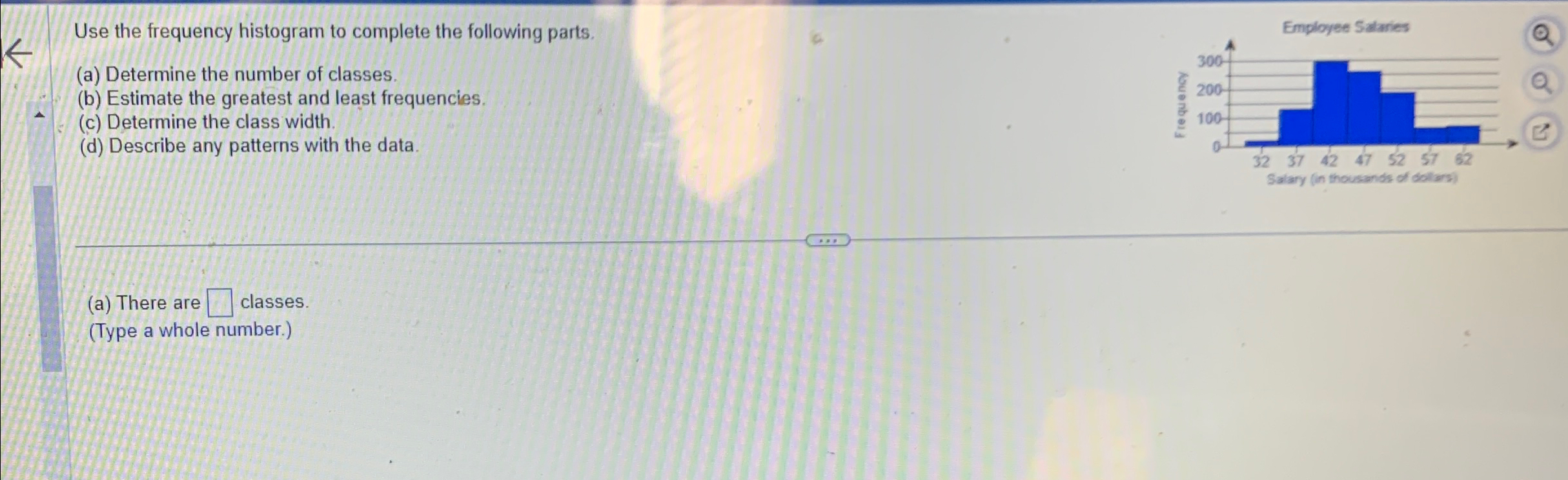 Solved Use the frequency histogram to complete the following | Chegg.com