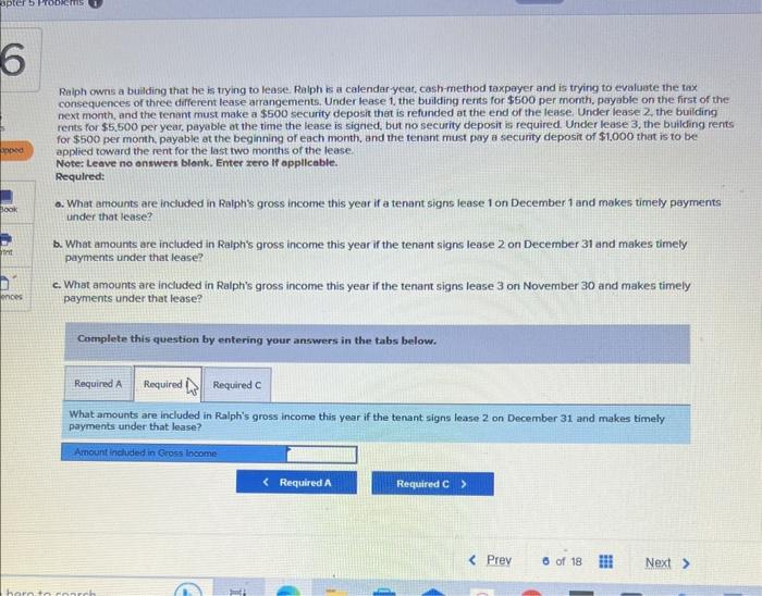 Solved Ralph owns a building that he io trying to lease. | Chegg.com