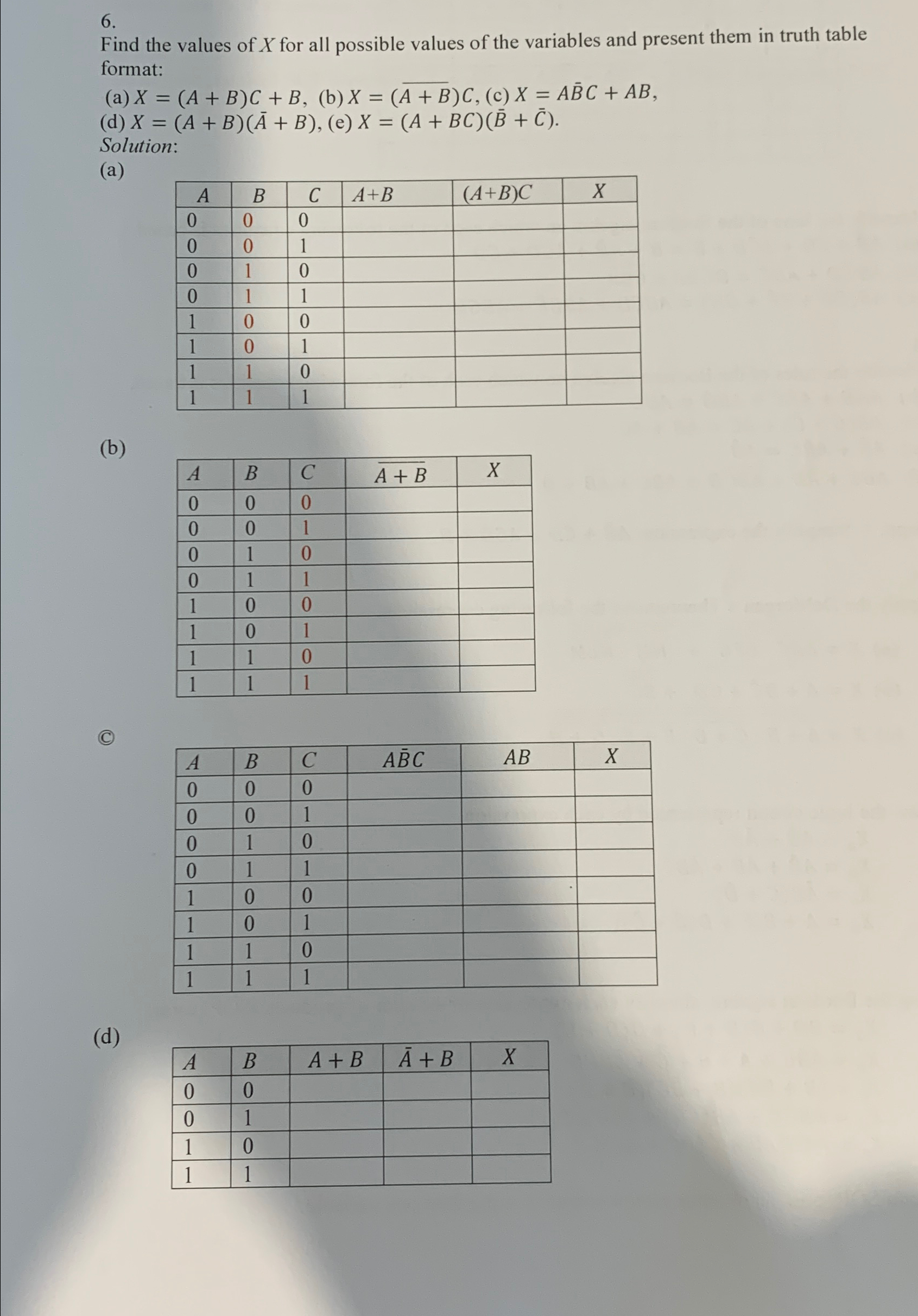 Solved Find the values of x ﻿for all possible values of the | Chegg.com