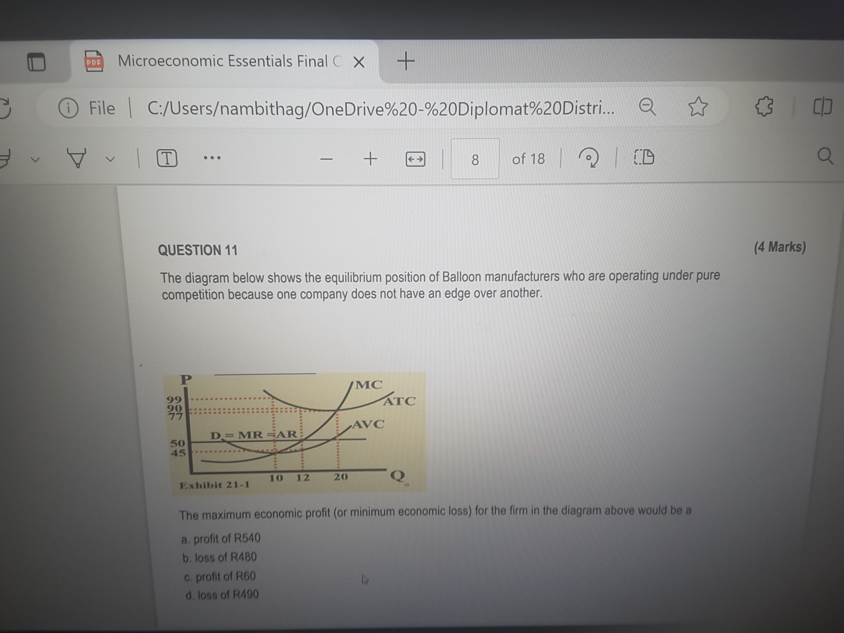 Solved QUESTION 11The diagram below shows the equilibrium | Chegg.com