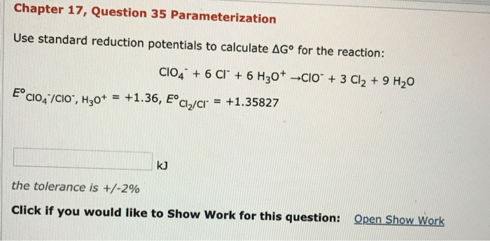 Solved Chapter 17, Question 35 Parameterization Use standard | Chegg.com