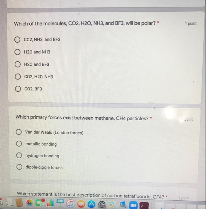 Solved Which of the molecules, CO2, H2O, NH3, and BF3, will | Chegg.com
