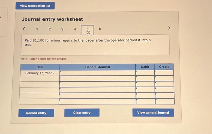 Solved Journal entry worksheet Paid $4,400 to overhaul the | Chegg.com